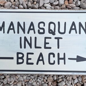 Manasquan Inlet Beach Sign, Jersey Shore Decor - Etsy