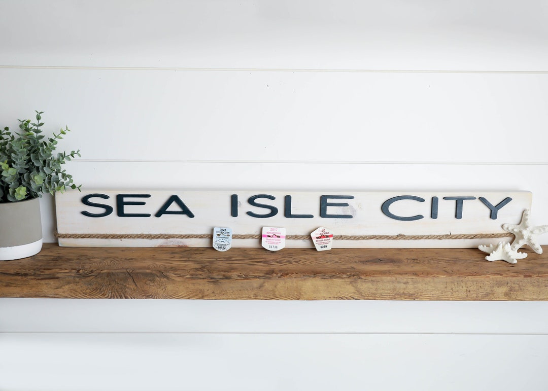 Beach Badge Display, Town Name Sign, Beach Badge Holder, Jersey Shore ...