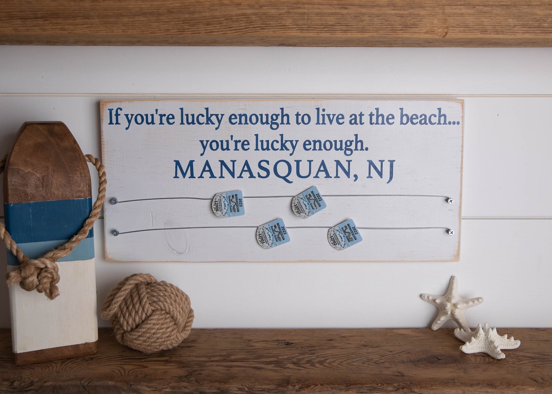 Beach Badge Holder Sign, Season Badge, Jersey Shore, Beach Badge ...