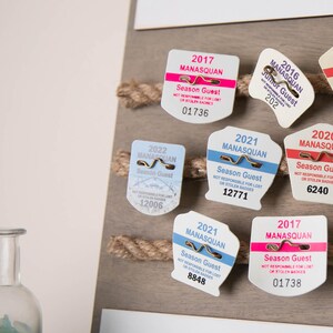 Beach Badge Holder Sign, Jersey Shore, Beach Badge Collection, NJ Beach ...