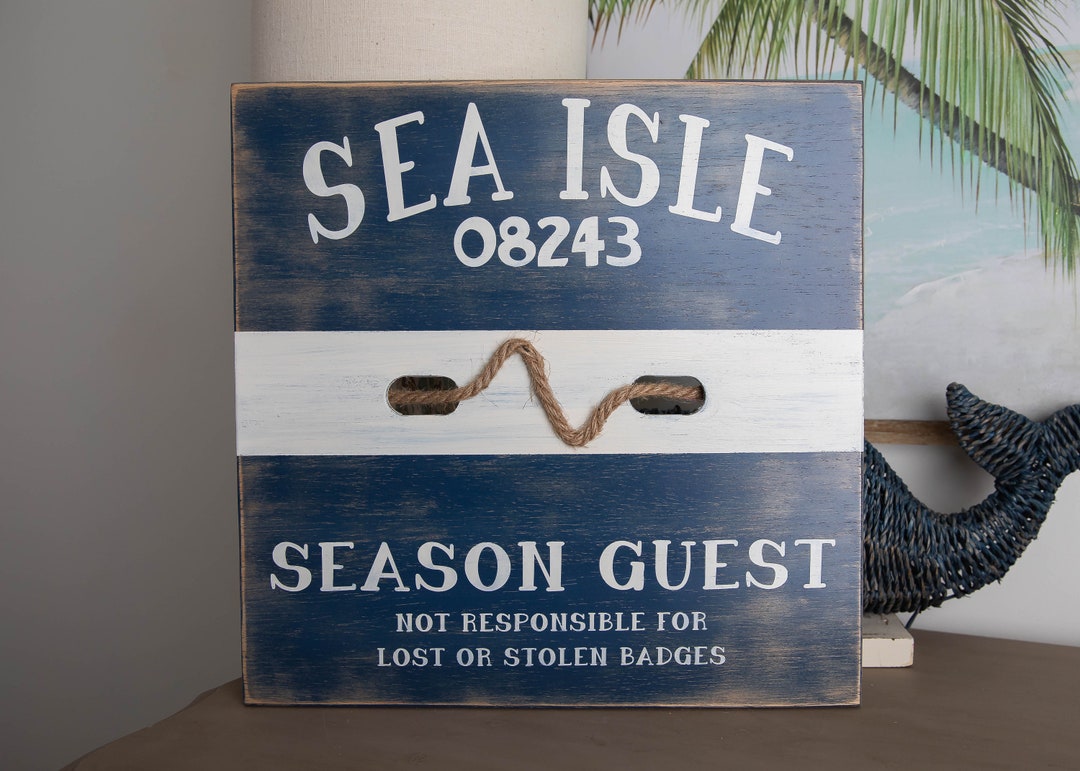 Custom Beach Badge Sign, Beach Badge Sign, Season Beach Badge NJ ...