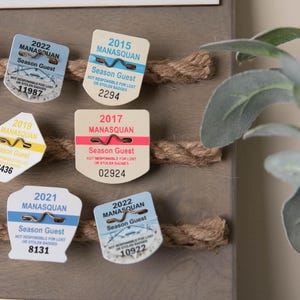 Beach Badge Holder Sign, Jersey Shore, Beach Badge Collection, NJ Beach ...