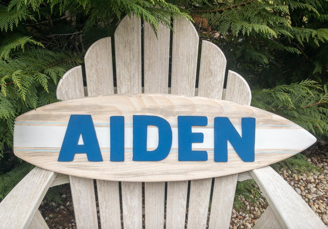 Surfboard Wood Sign, Surfboard Wall Art, Coastal Wood Sign, Nursery ...