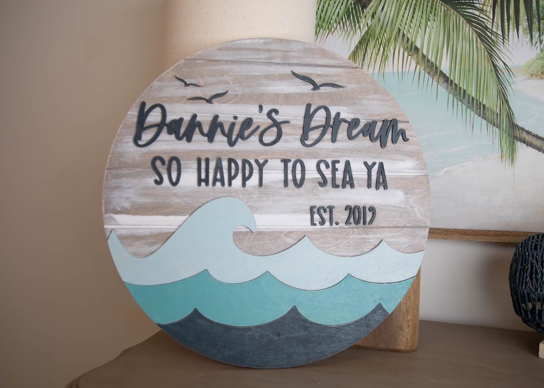 Beach House Wall Art, Family Name Sign, Coastal Decor, Beach House ...