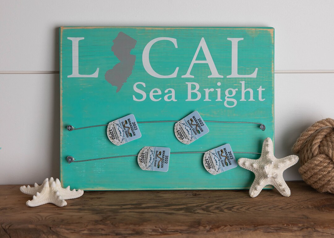 Beach Badge Display, Beach Badge Holder, Jersey Shore, Beach Badge ...