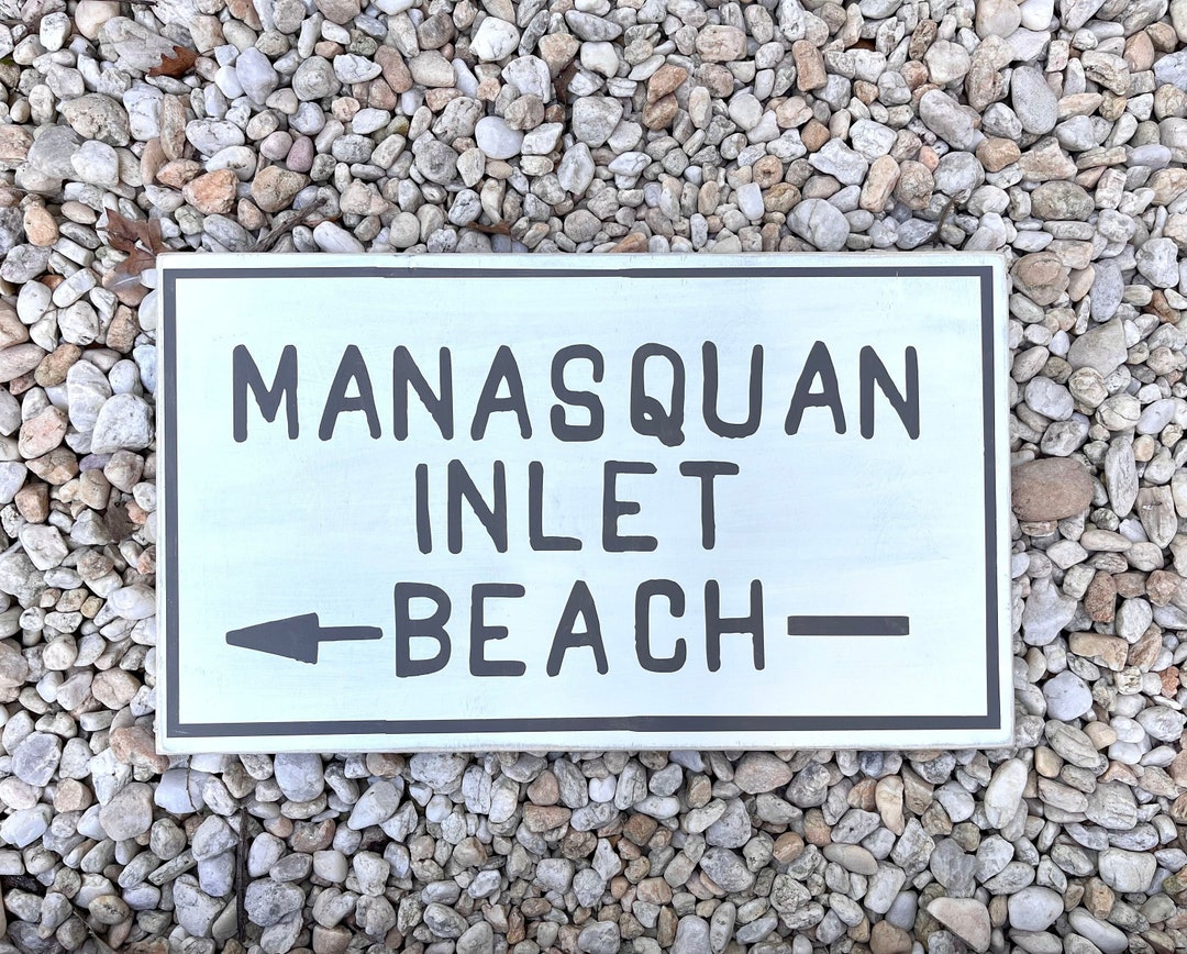 Manasquan Inlet Beach Sign, Jersey Shore Decor - Etsy