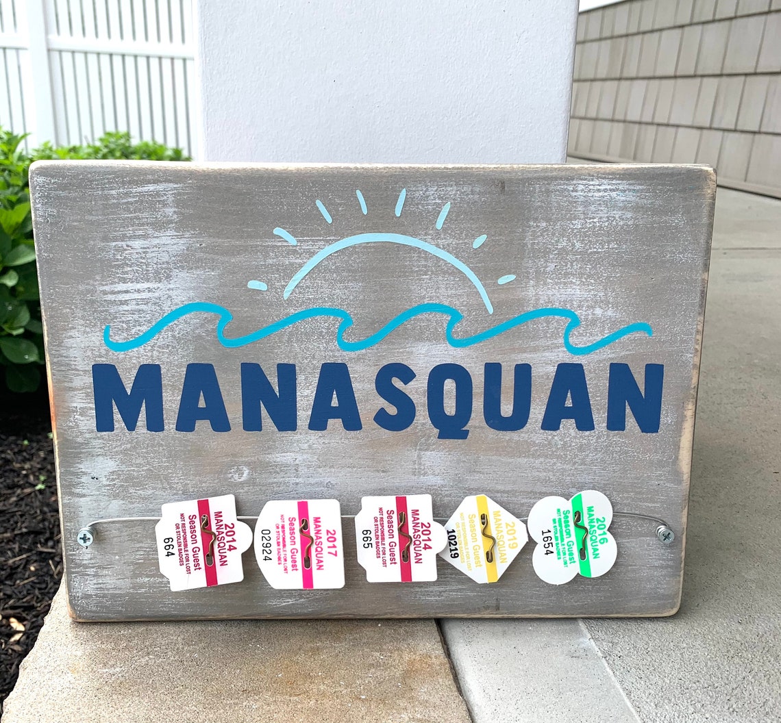 Beach Badge Display Beach Badge Holder Beach Badge Jersey - Etsy