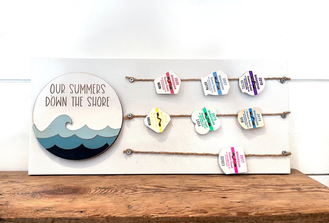 Beach Badge Display, Beach Tag Holder, Badge Badge Holder, Beach Tag ...