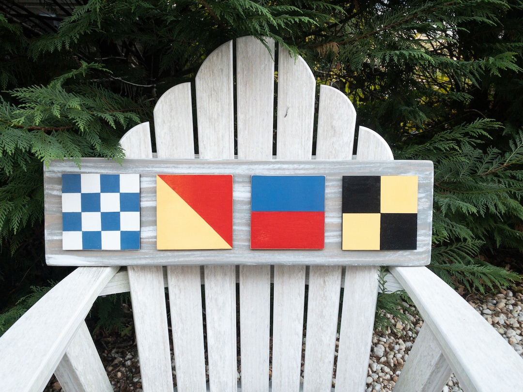 Custom Nautical Flag Sign, Nautical Wall Decor, Personalized Wooden ...