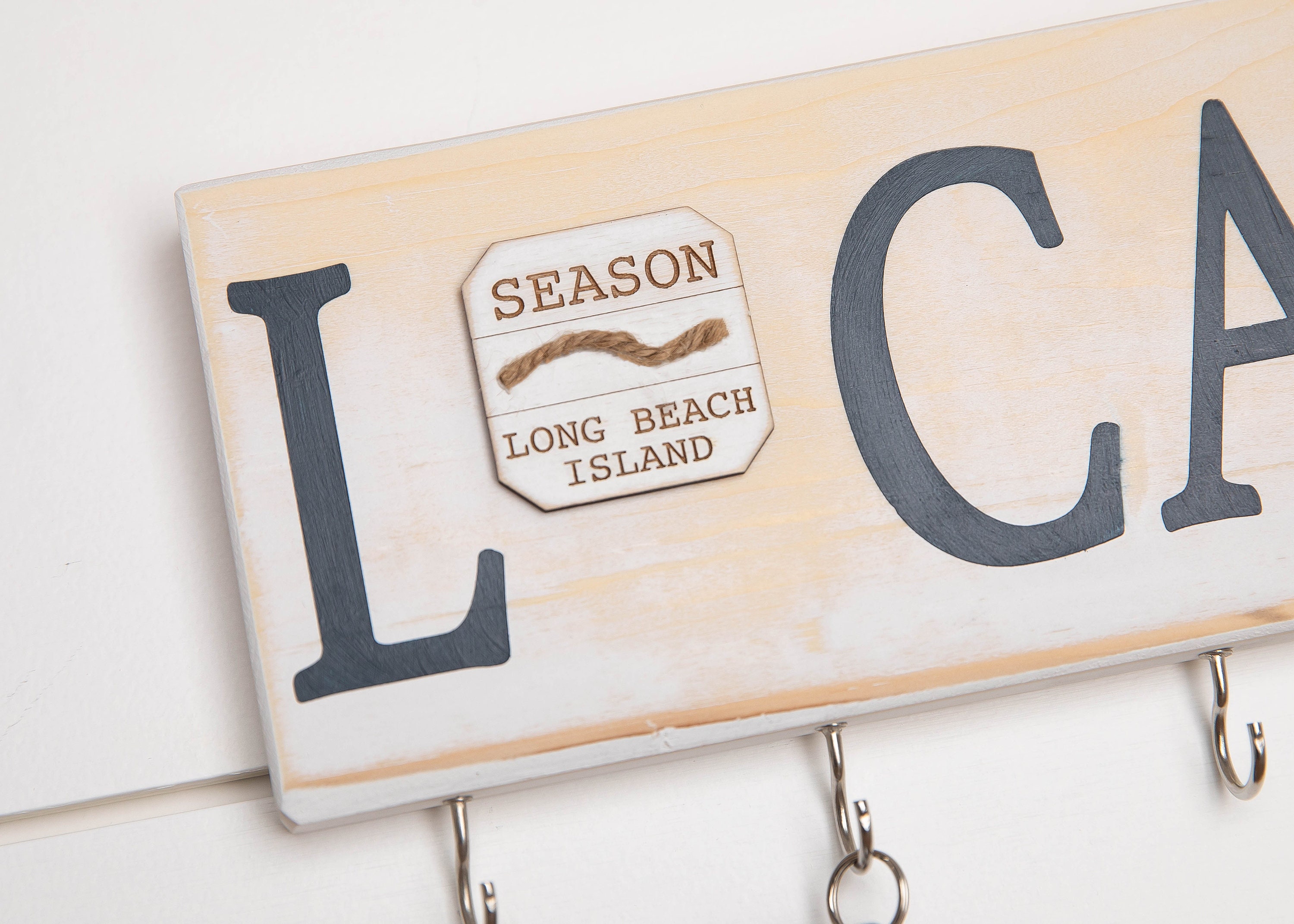 New Jersey Beach Badge Key Holder Sign Local Beach Badge - Etsy