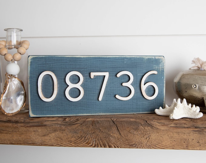 Zip Code Farmhouse Sign | Custom City Farmhouse Sign | Farmhouse Wall ...