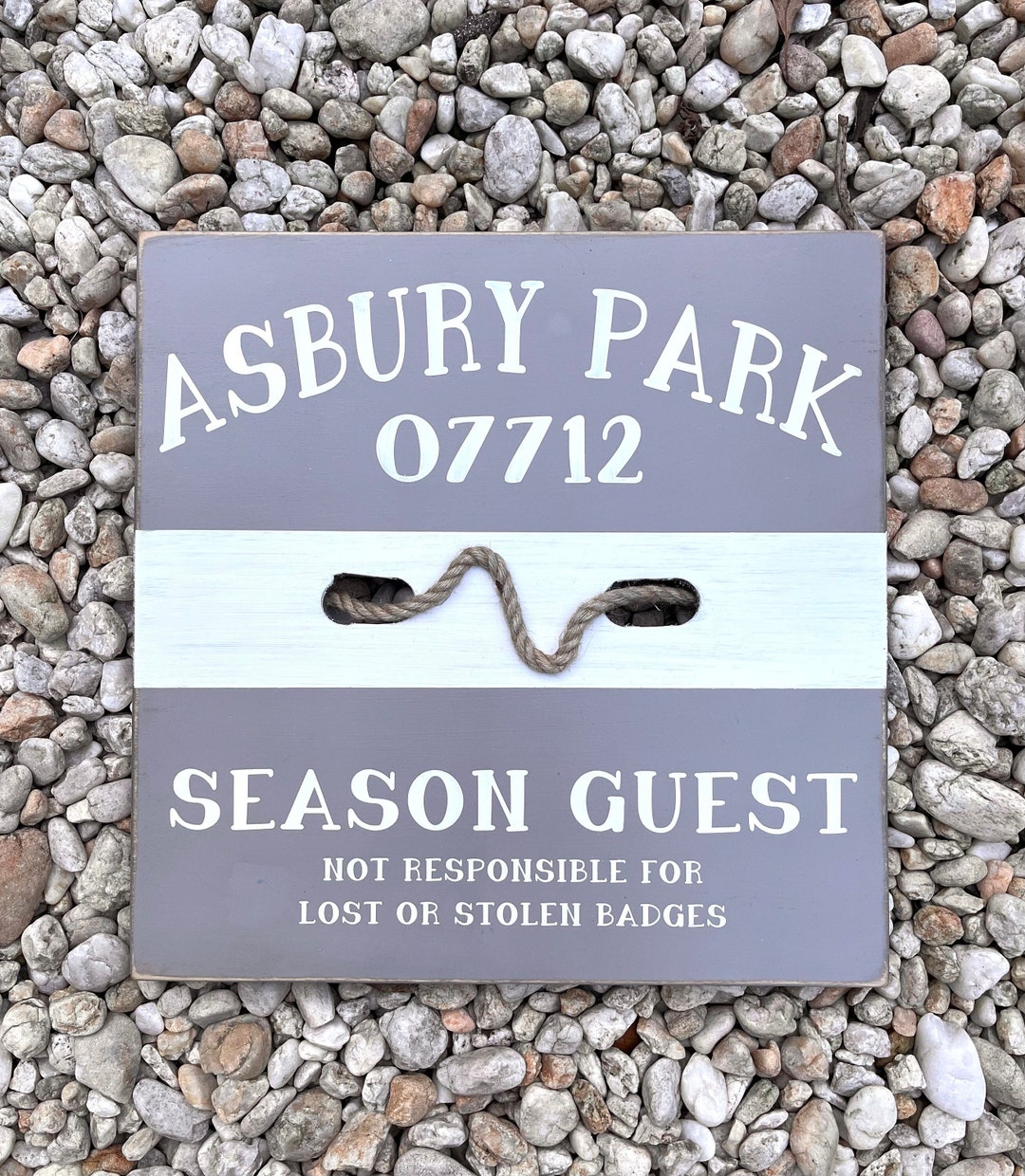 Beach Badge Sign, Custom Beach Badge Sign, Season Beach Badge NJ ...