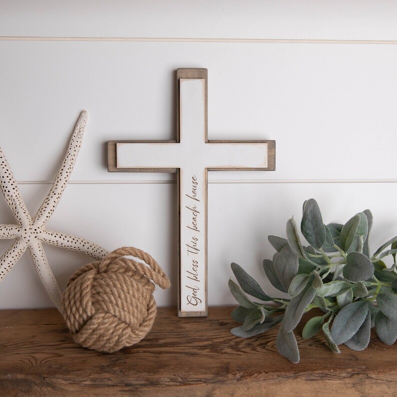 Personalized Wood Wall Cross, Engraved Nursery Decor, Baptism Gift - Etsy