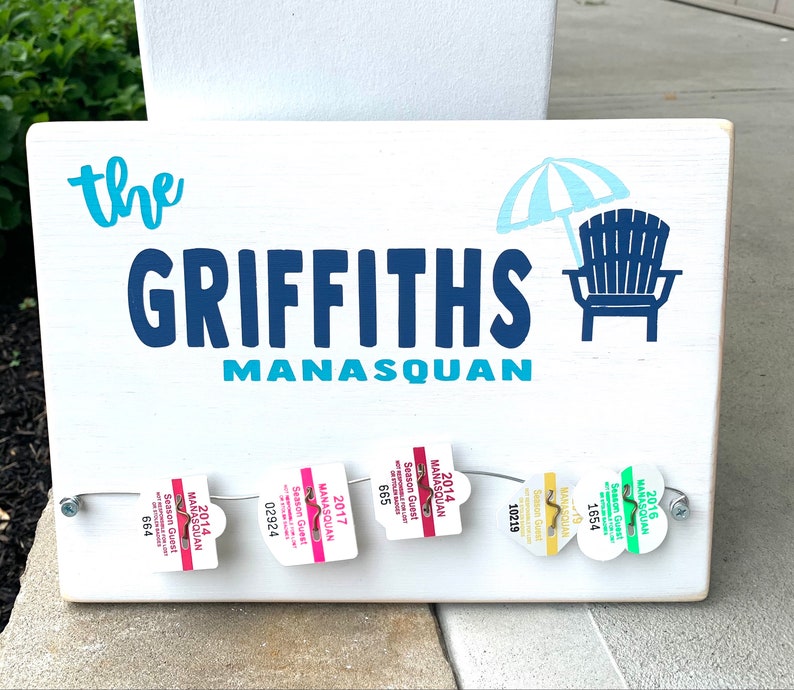 Beach Badge Display Beach Badge Holder Beach Badge Jersey - Etsy