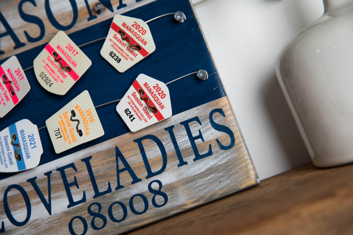 New Jersey Beach Badge Beach Badge Display Beach Badge - Etsy