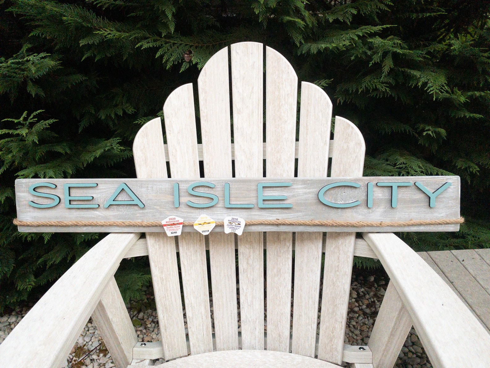 Beach Badge Display Town Name Sign Beach Badge Holder | Etsy