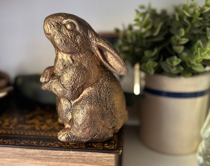 Creative Wooden Bunny Figurines Statue Stylish Bunny Family Sculpture ...