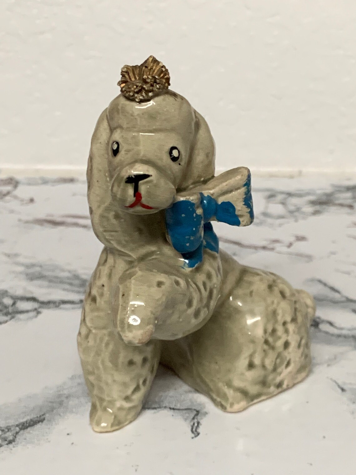 Vintage Porcelain Poodle - Etsy