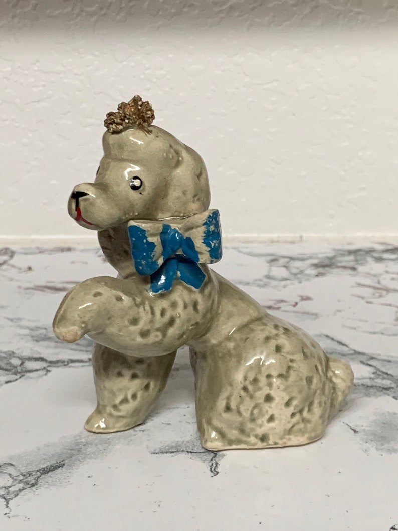 Vintage Porcelain Poodle - Etsy