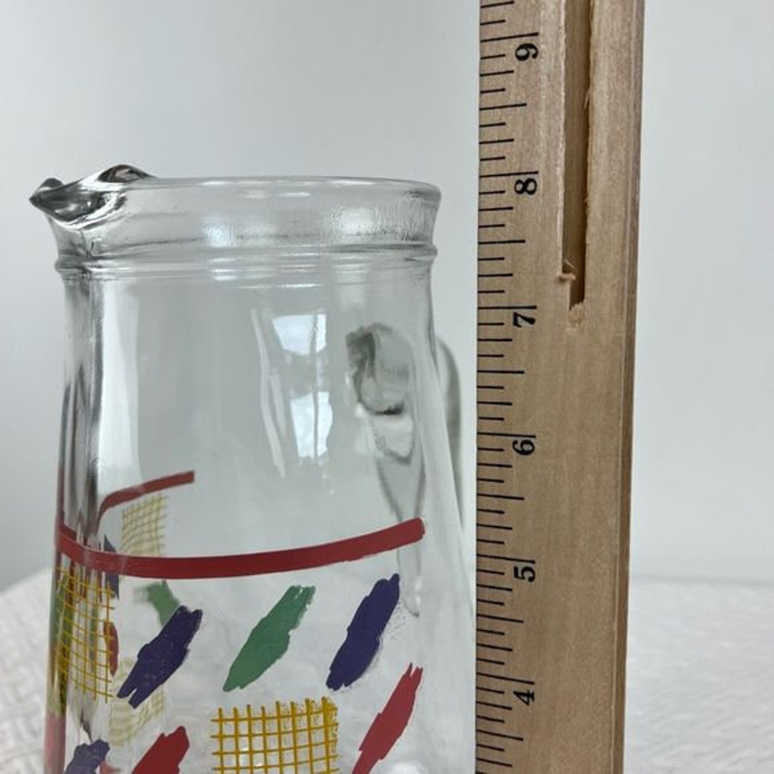 Vintage Coveteo Italy 80s Glass Lemonade Pitcher Jug Juice Carafe ...