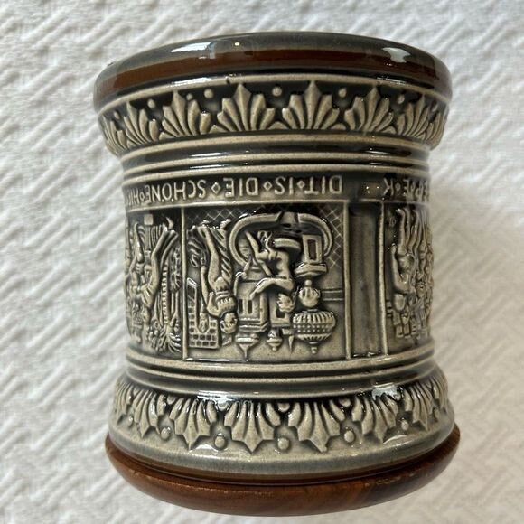 Vintage Handmade German Ceramic Humidor Tobacco Decor Jar With Extras ...