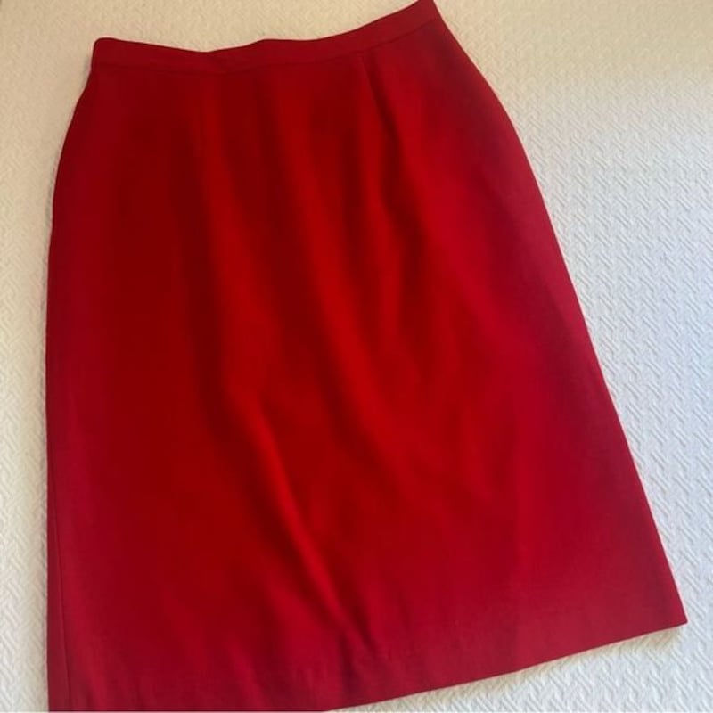 Red Wool Skirt - Etsy