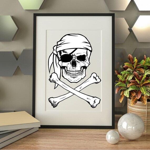 Pirate Jolly Roger SVG PNG Sublimation Instant Digital - Etsy