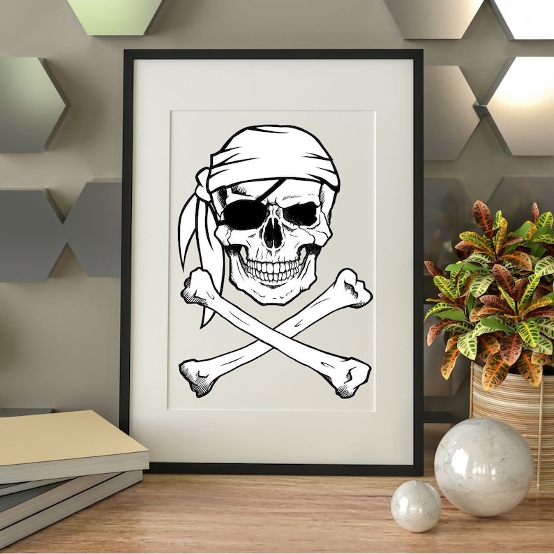 Pirate Jolly Roger SVG PNG Sublimation Instant Digital - Etsy
