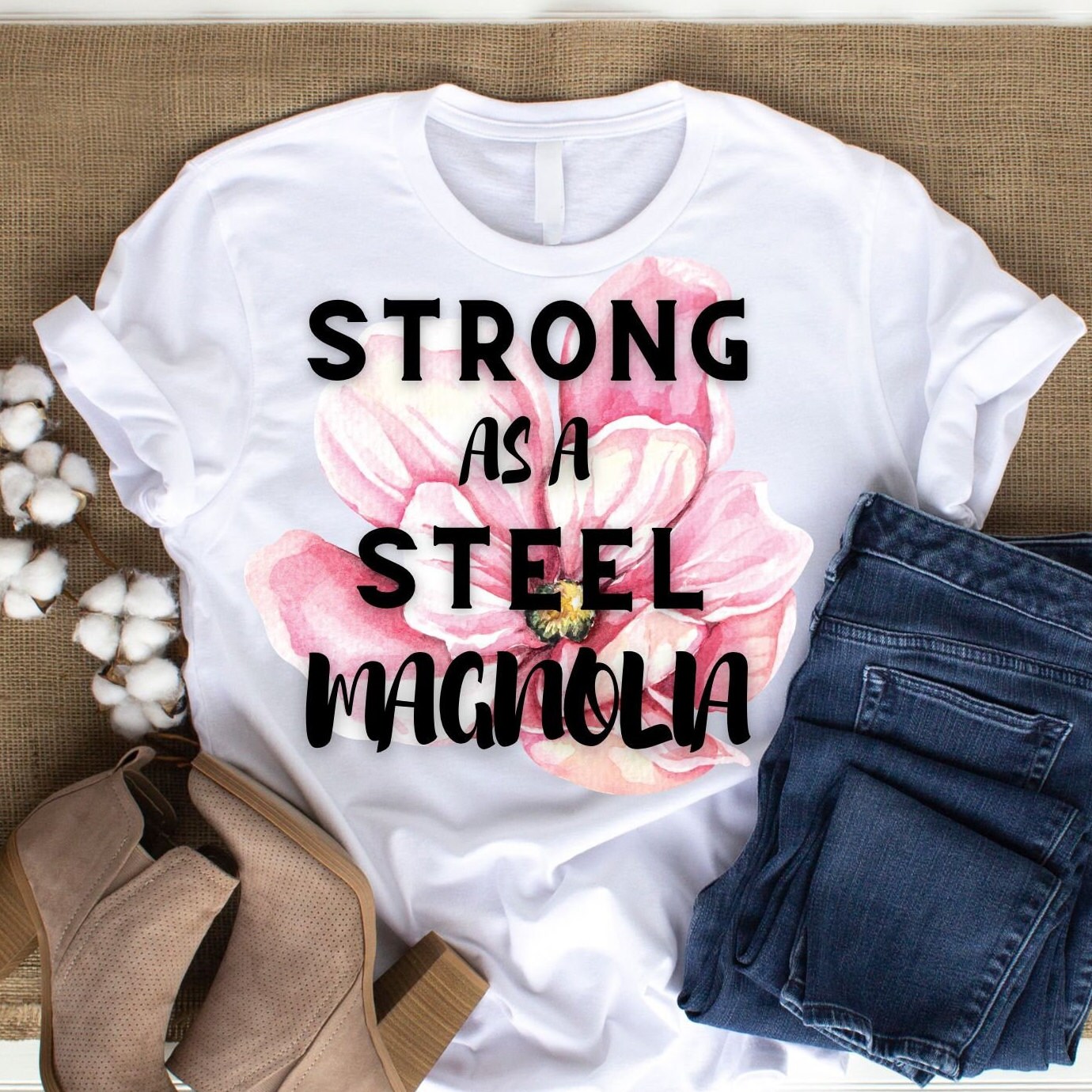 Strong as a Steel Magnolia - PNG, SVG, PDF, Digital Download - Etsy