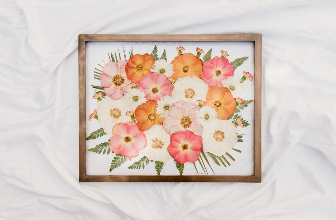 Pressed Frame | Pressed Floral Frame | Pressed Wedding Bouquet ...