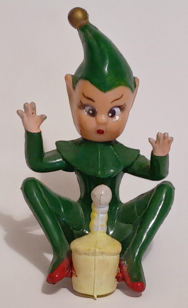 Vintage Green Plastic Pixie/elf/joseph's Original/rubber/pixie Worm ...