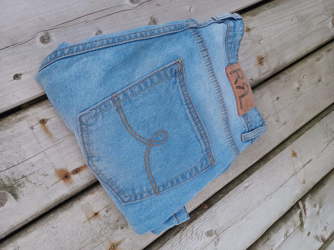 Vintage Double Rl Ralph Lauren Selvaged Denim Japan Light Wash Boot Cut ...