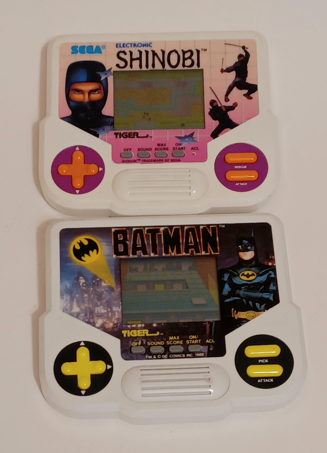 Vintage Sega Handheld Arcade Game/retrogaming/set of 2/batman/shinibi ...