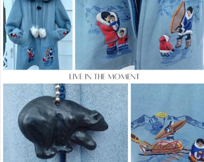 Northern Sun by Gemini Coat Inuit Parka Collectable Embroidered Artwork ...