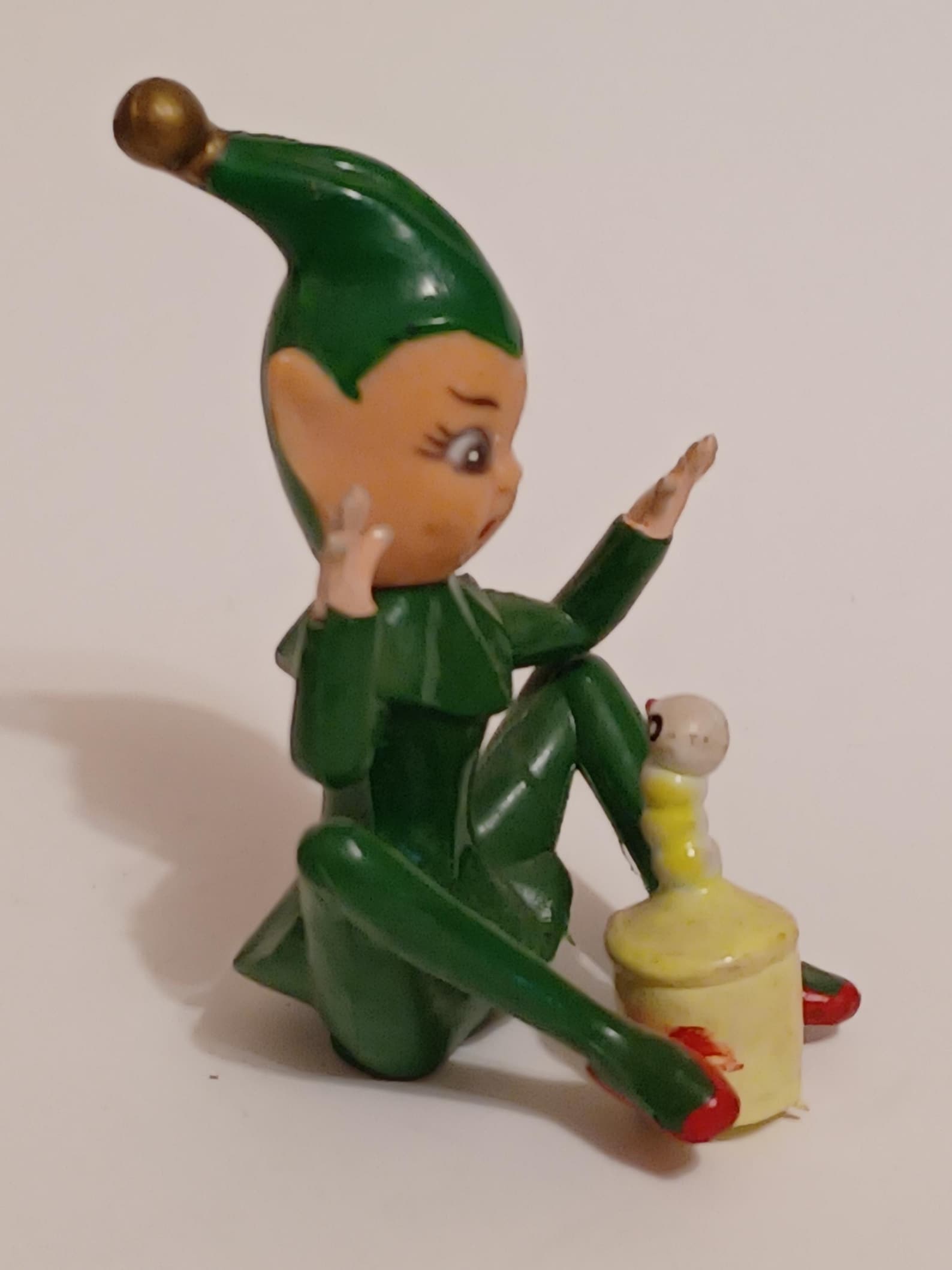 Vintage Green Plastic Pixie/elf/joseph's Original/rubber/pixie Worm ...