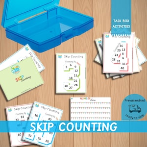 Skip Counting Cards Task Box Activity Resource Homeschool Math Early ...