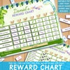 Dino Reward Chart Editable PDF Printable Behavior Chart Green Purple ...