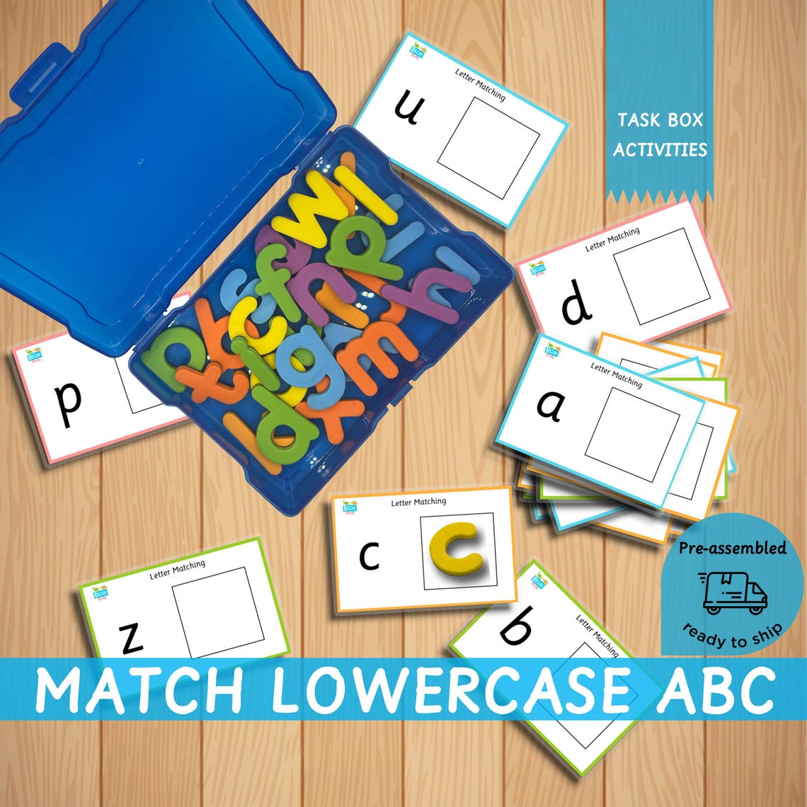 Letter Matching Task Box: Montessori Uppercase & Lowercase Activity - Etsy