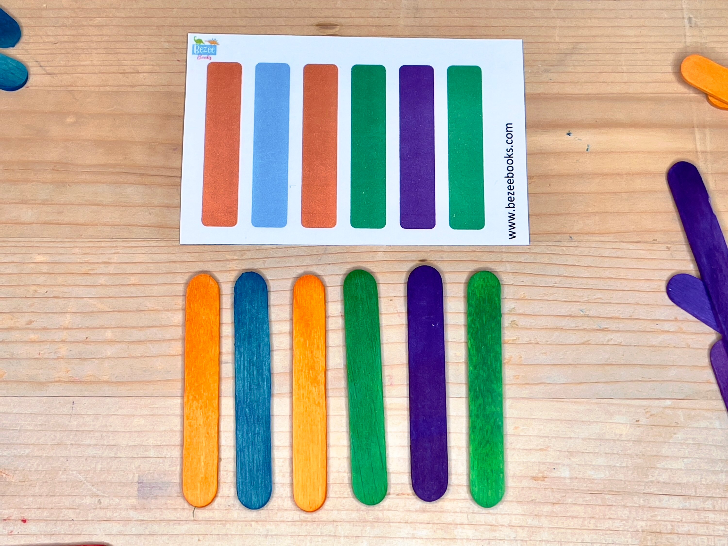 Popsicle Sticks Shape and Pattern Matching Activity Set - Etsy