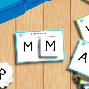 Match Uppercase Alphabets Letters Task Box Activity Early Learning ...