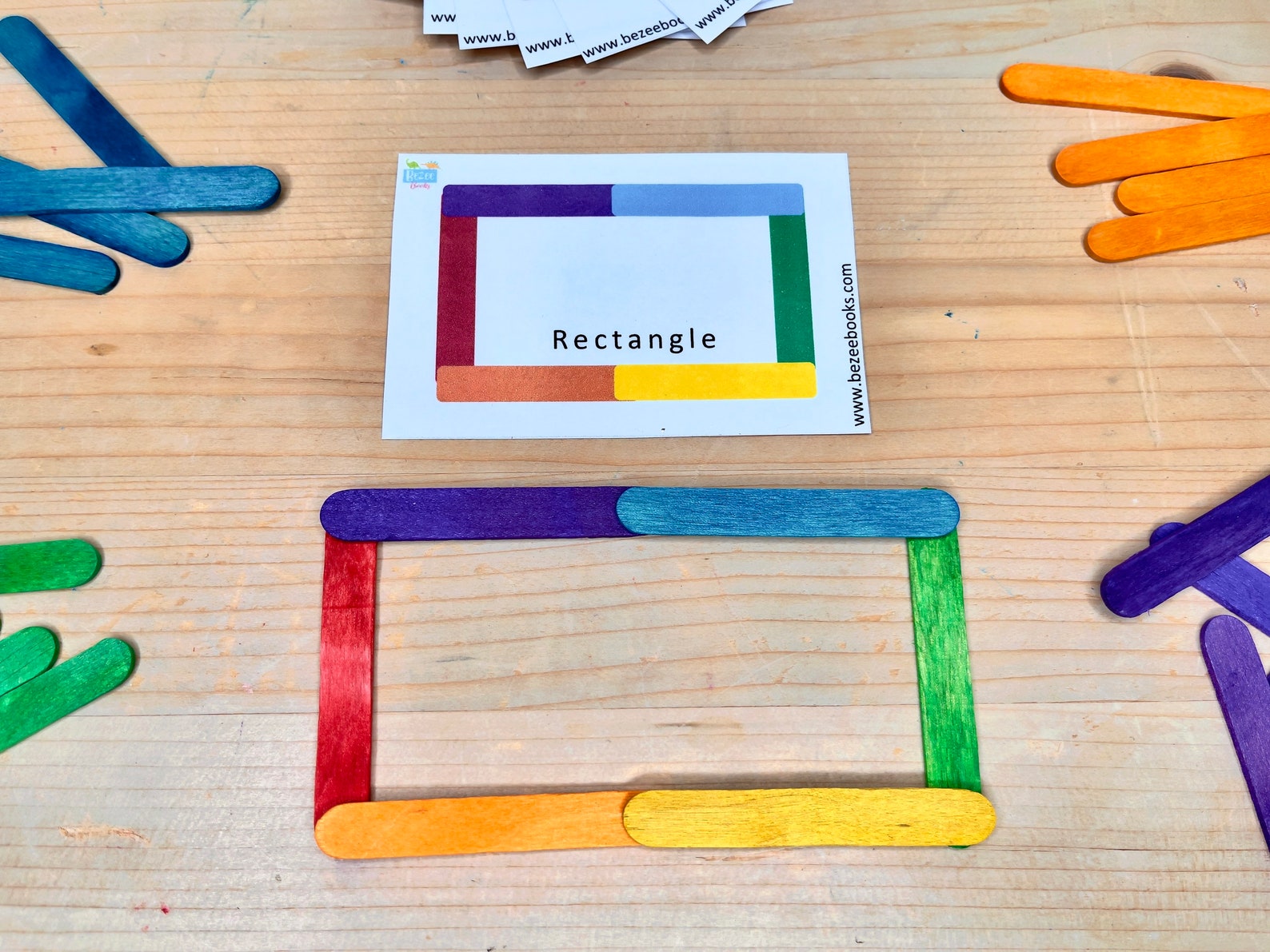 Popsicle Sticks Shape and Pattern Matching Activity Set - Etsy