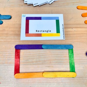 Popsicle Sticks Shape and Pattern Matching Activity Set - Etsy