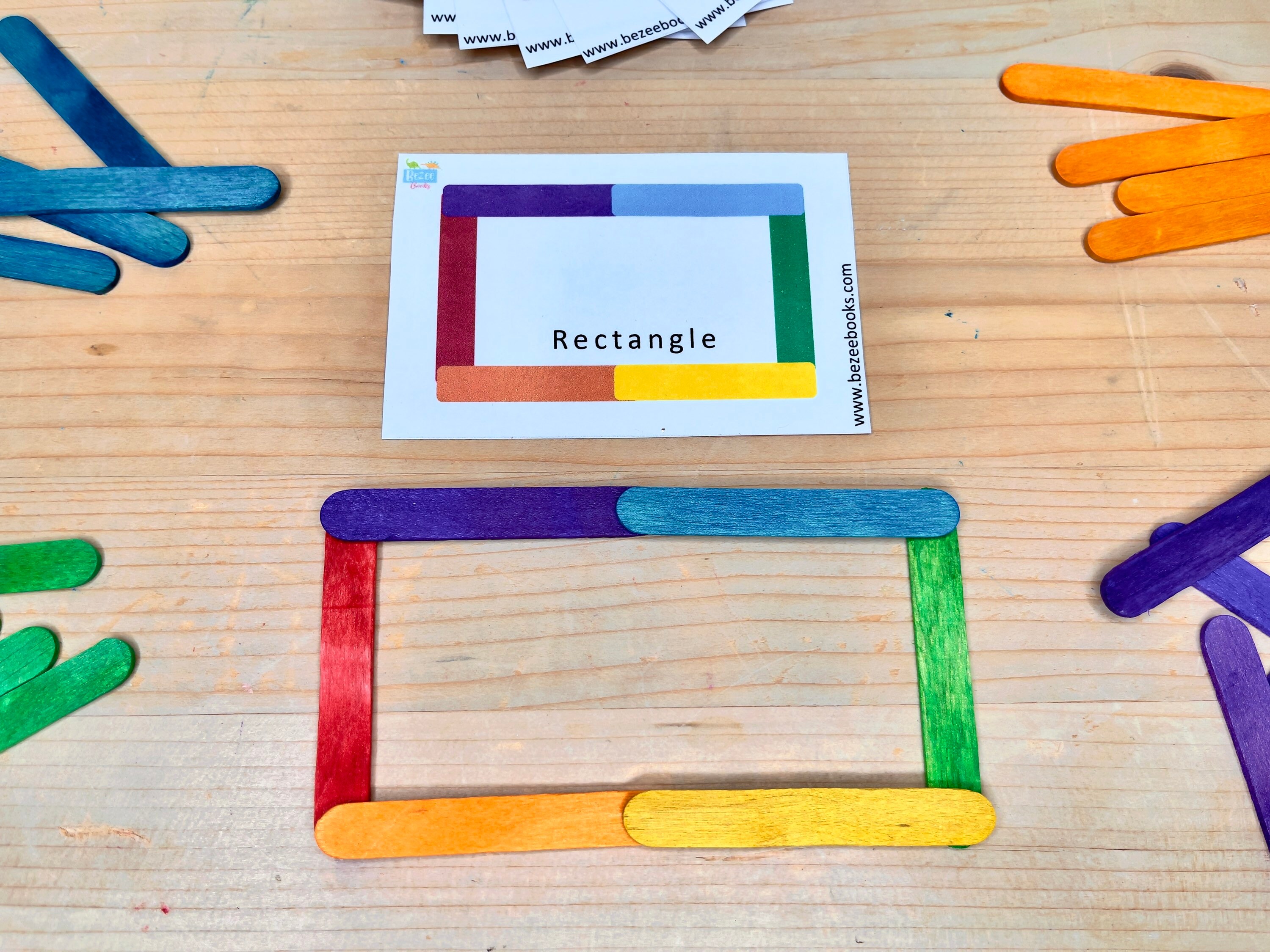 Popsicle Sticks Shape and Pattern Matching Activity Set - Etsy UK