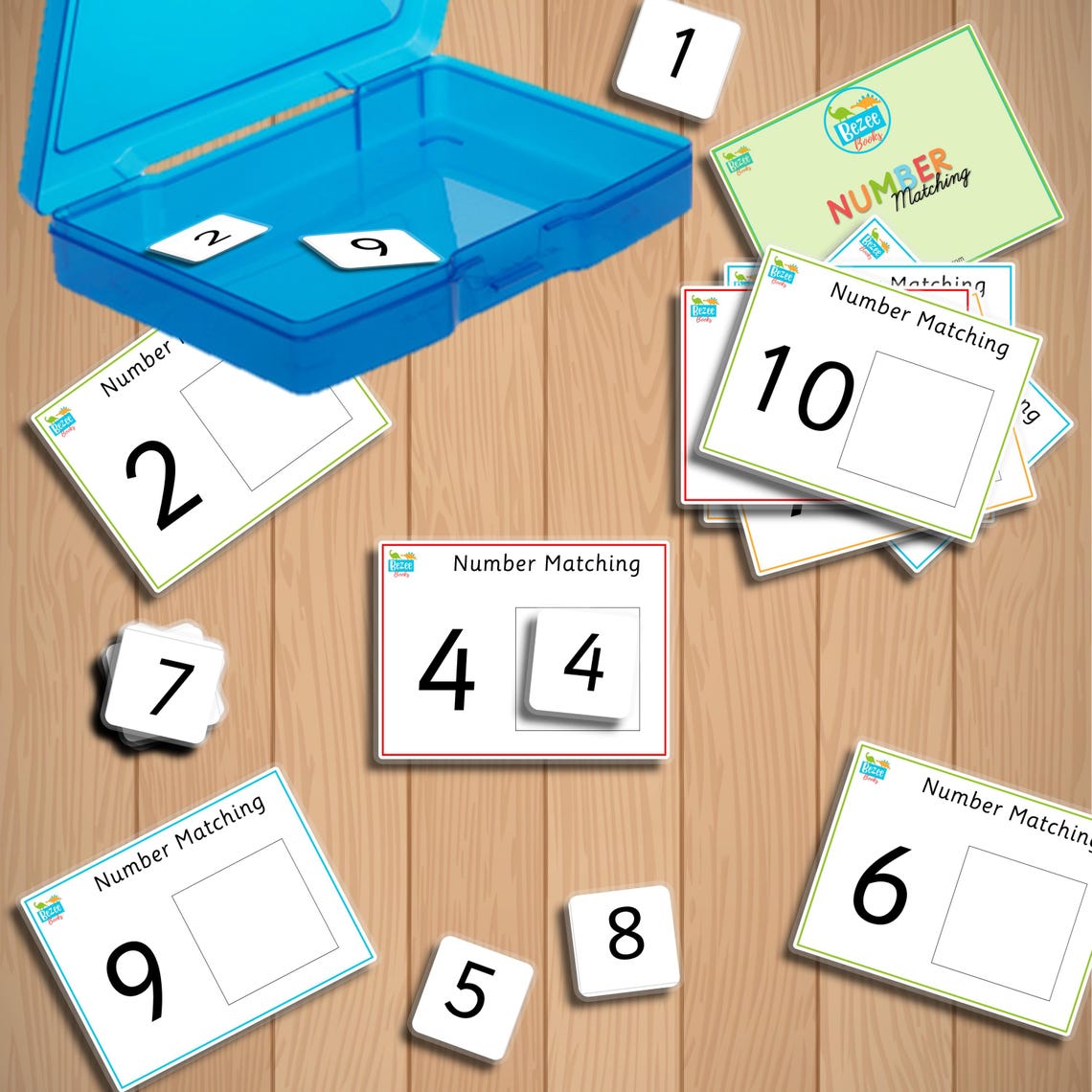 Match Numbers With Numbers Task Box Activity Early Learning Montessori ...