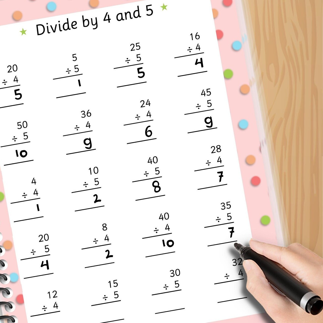 Math Facts Multiplication Division Printable Worksheets Elementary ...