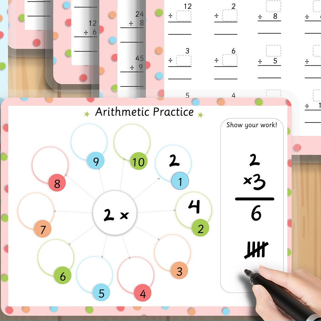 Math Facts Multiplication Division Printable Worksheets Elementary ...