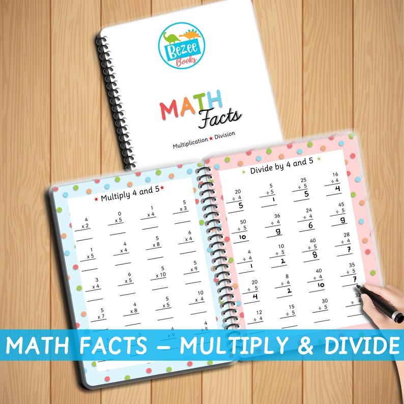 Math Facts Multiplication Division Printable Worksheets Elementary ...