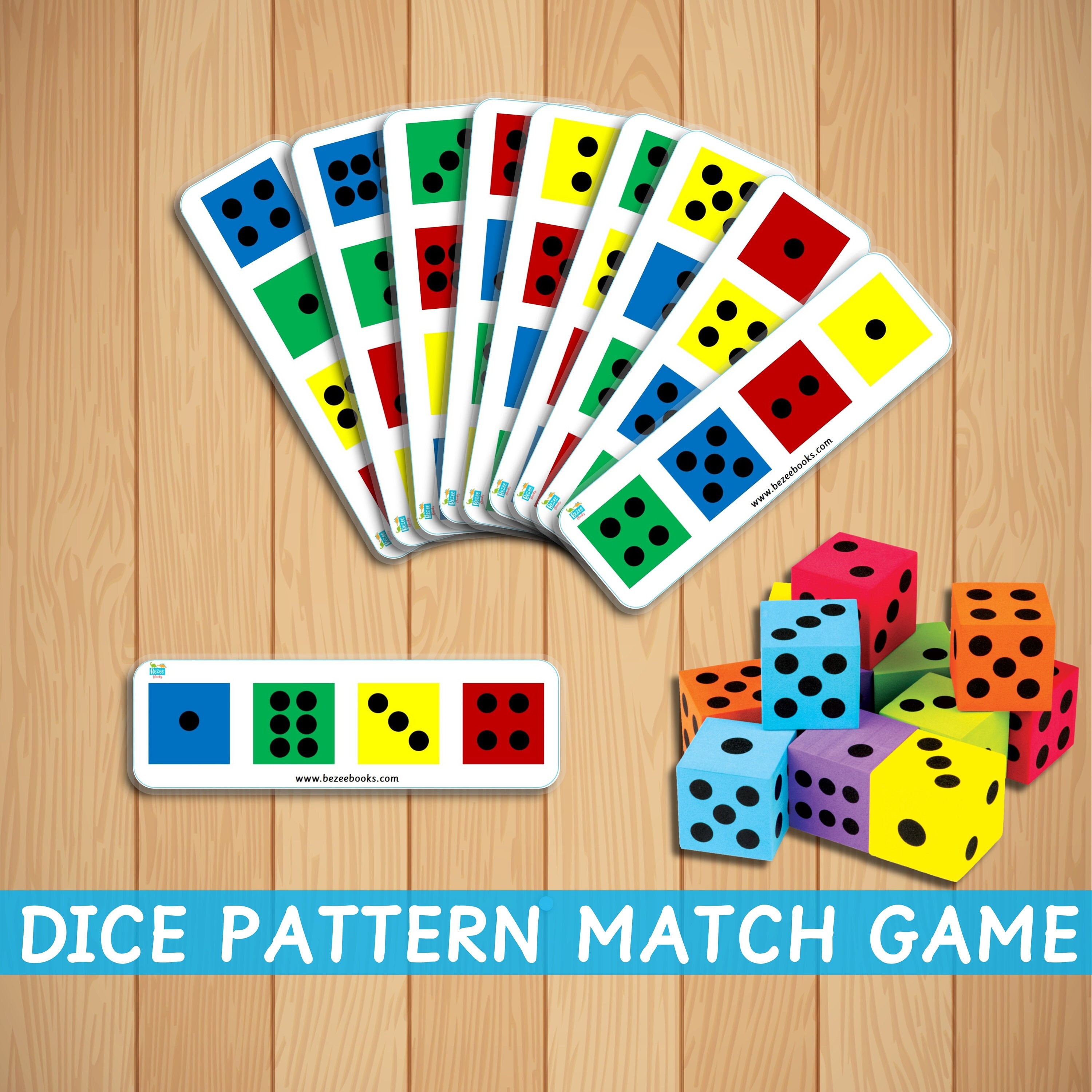 Dice Pattern Matching Game: Preschool Math Activity (digital Download ...