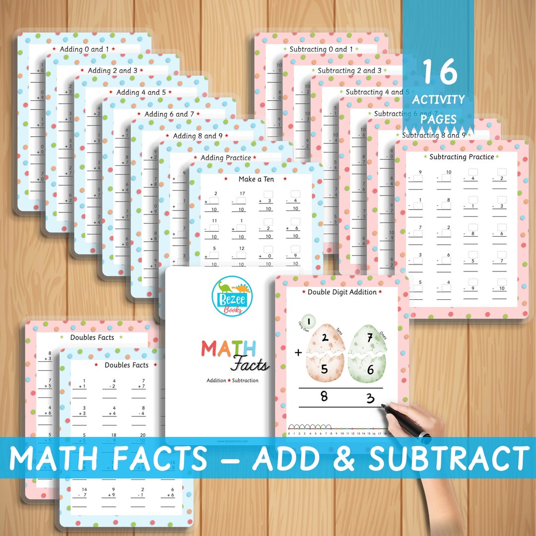 Math Facts Binder: Addition & Subtraction Worksheets (digital Download ...