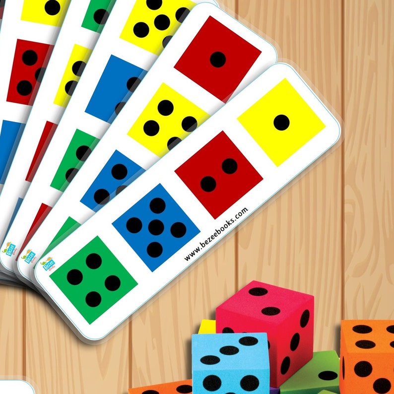Dice Pattern Matching Game Activity Color Match Counting - Etsy